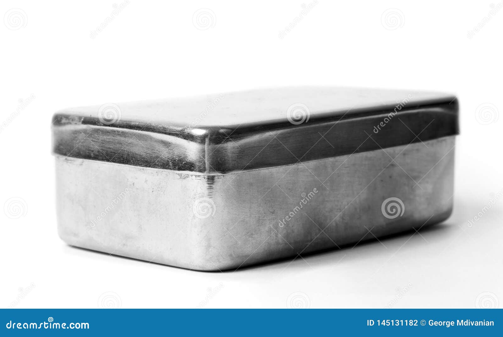 Old metal box on white stock photo. Image of metal, equipment - 145131182