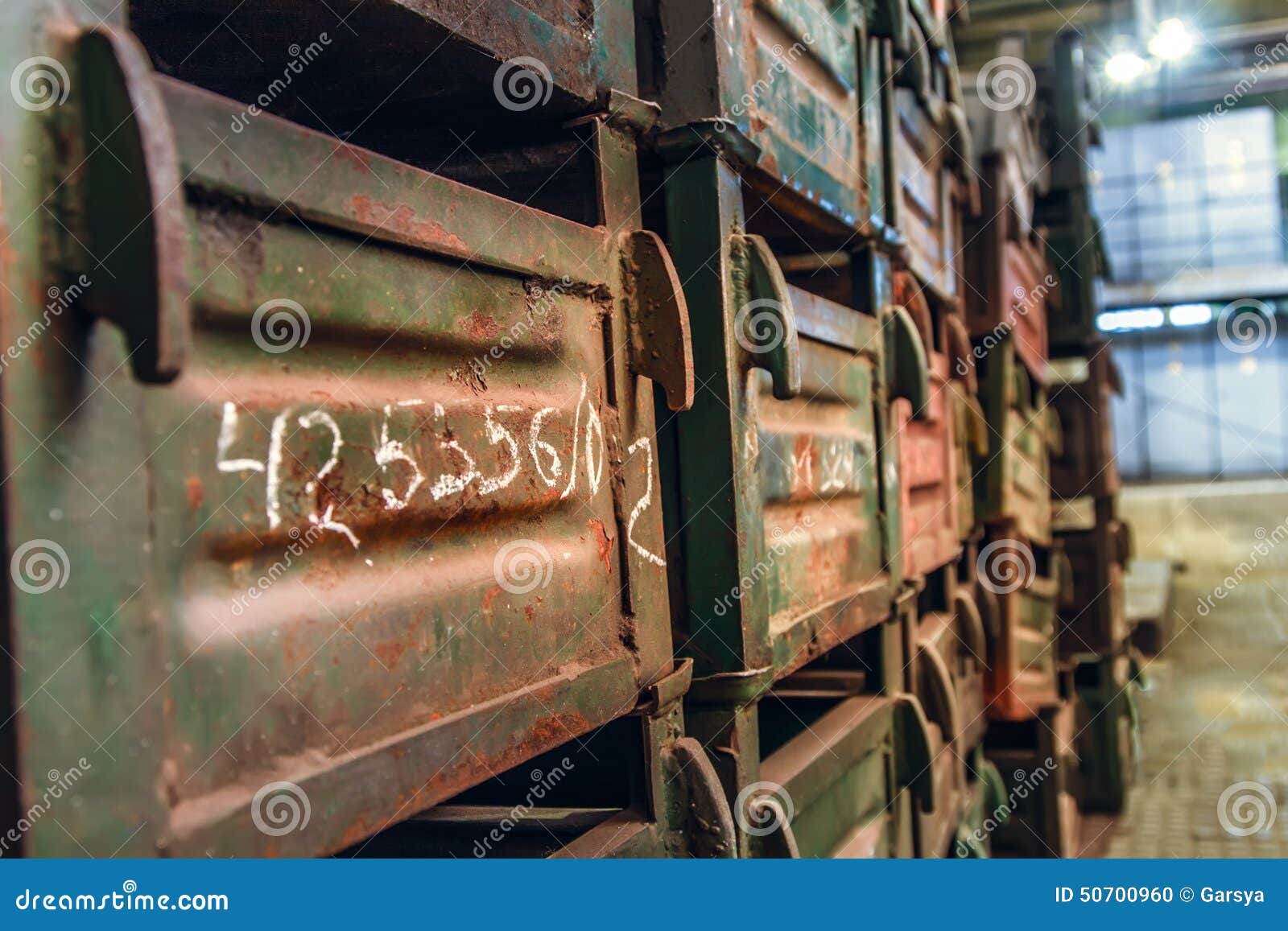 Old metal boxes stock photo. Image of packaging, rack - 50700960
