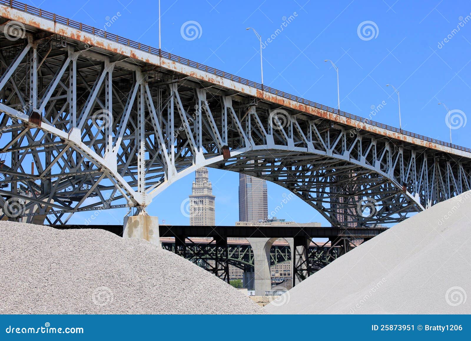 Old metal bridge stock image. Image of scenery, blue - 25873951