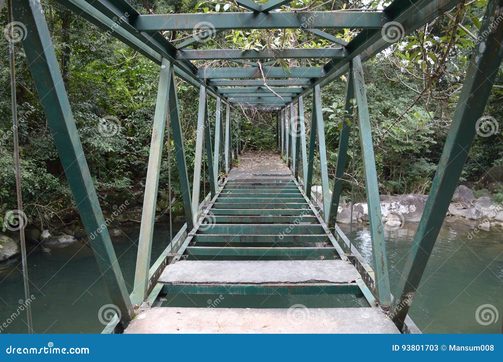 Old metal bridge stock image. Image of weathered, summer - 93801703