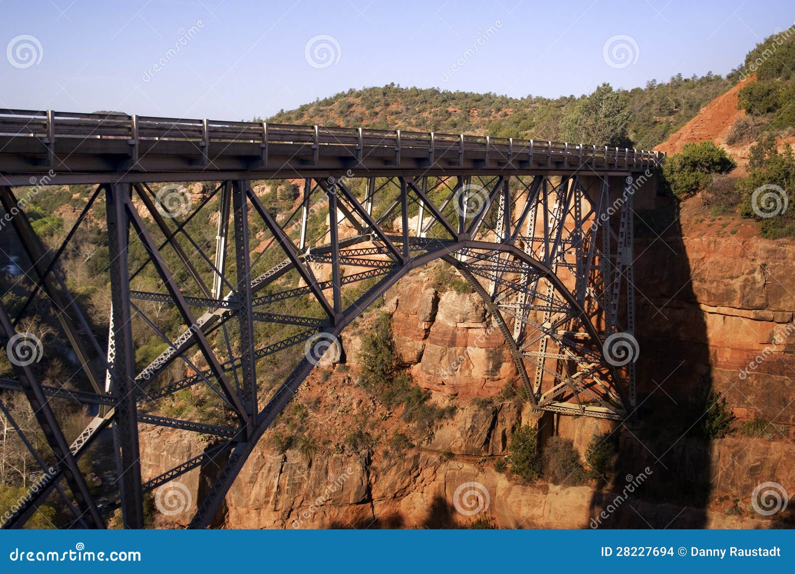 Old Metal Bridge in the Red Rocks of Sedona Stock Photo - Image of ...