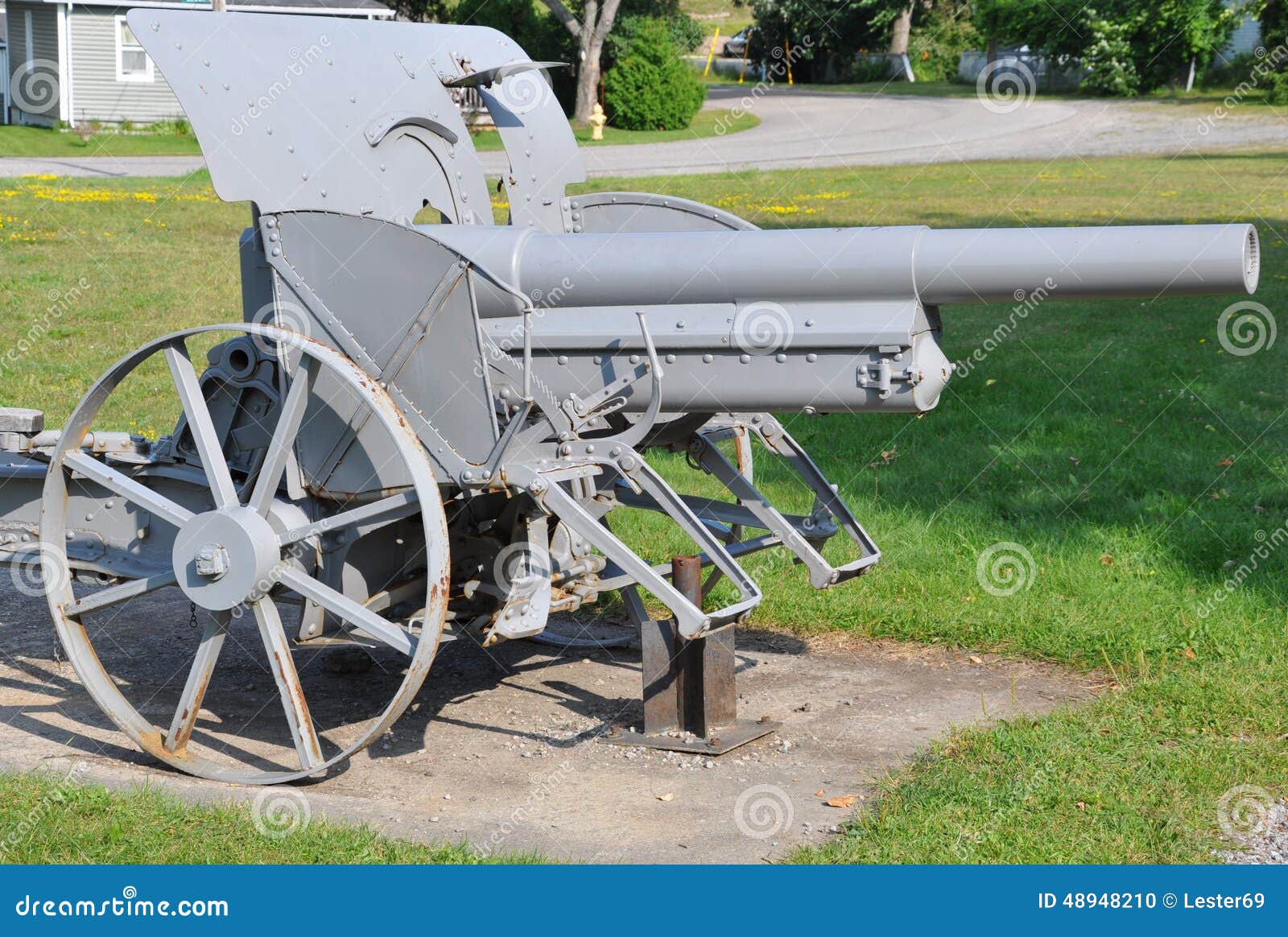 Old metal cannon stock photo. Image of defensive, displayed - 48948210