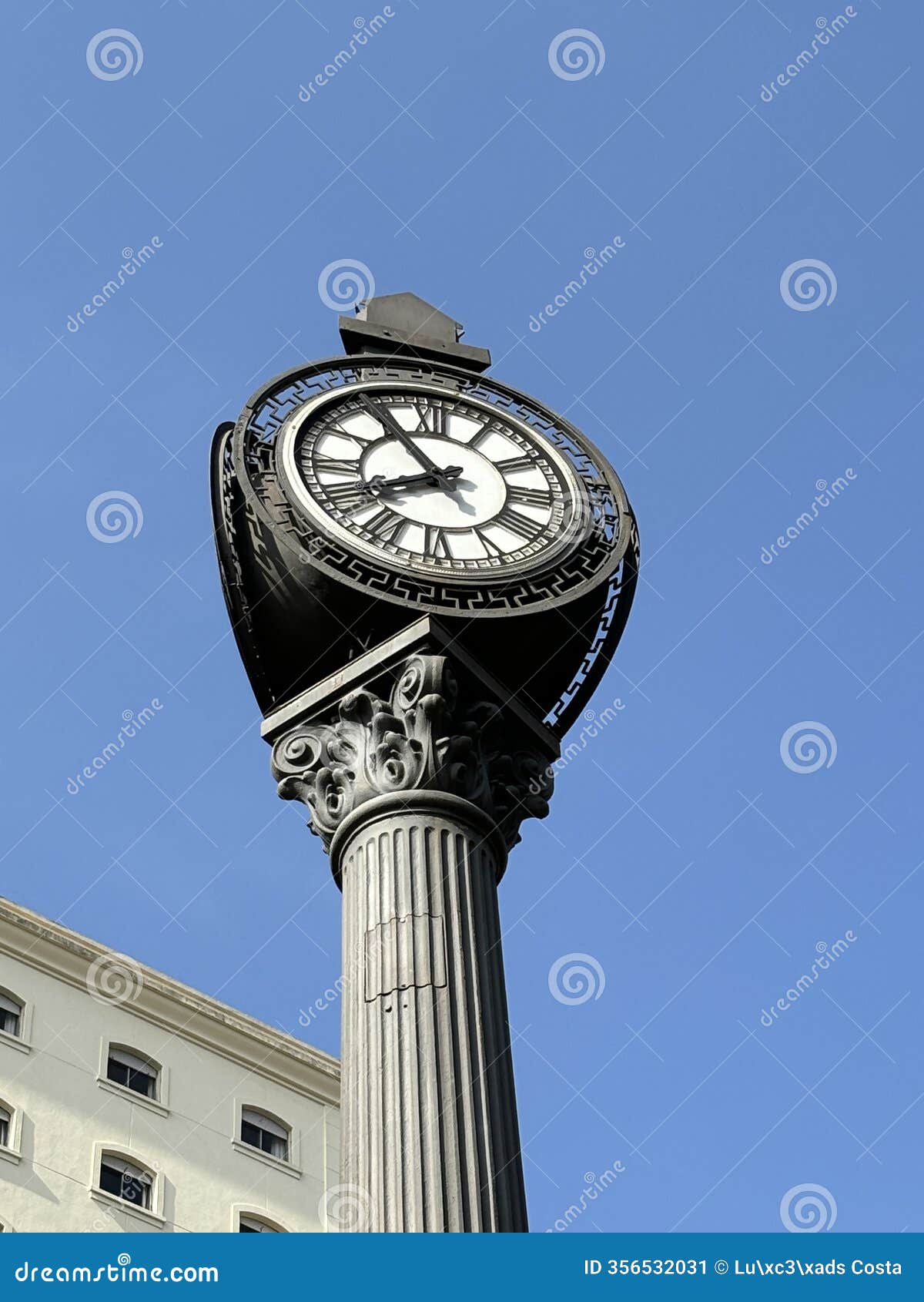 Old public clock stock image. Image of tower, metal - 356532031
