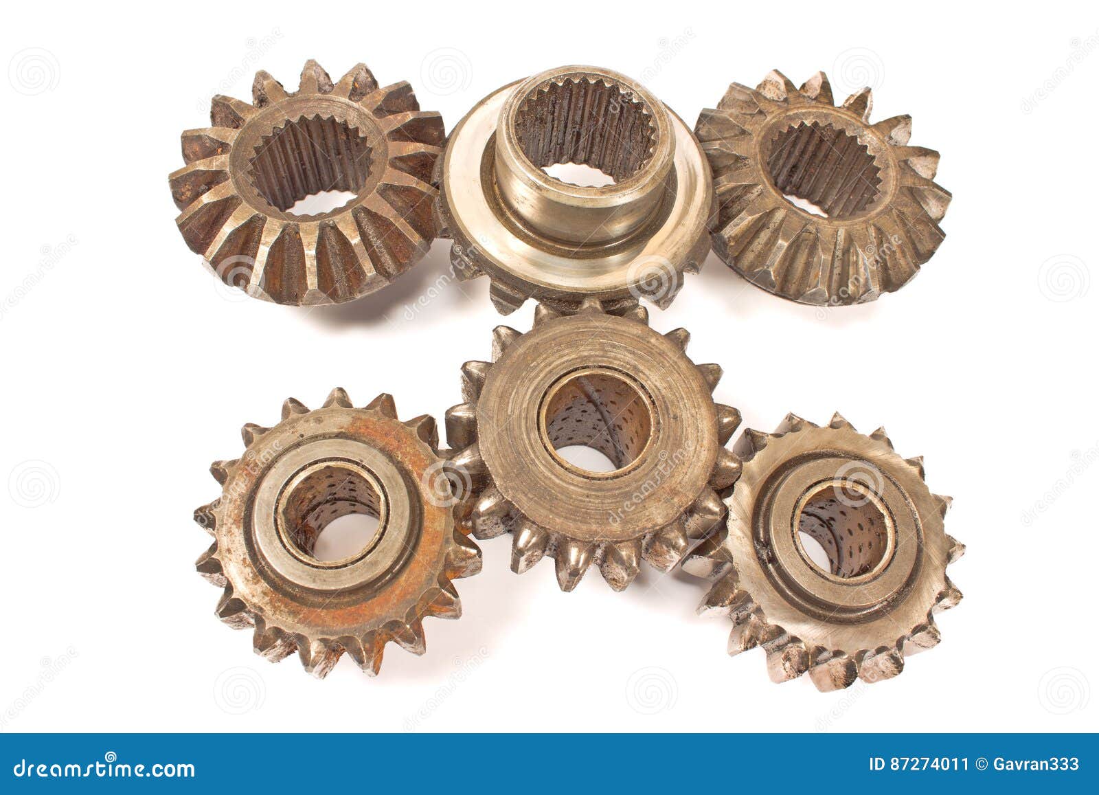 Old metal cogs isolated stock image. Image of interlocked - 87274011