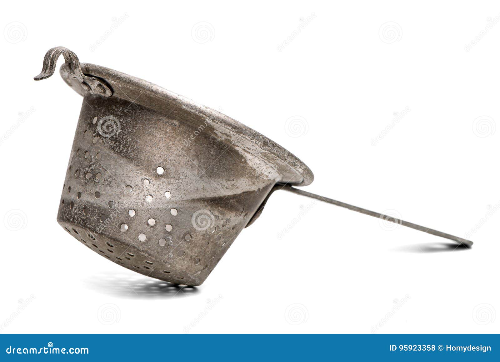 Old metal colander stock photo. Image of strainer, metal - 95923358