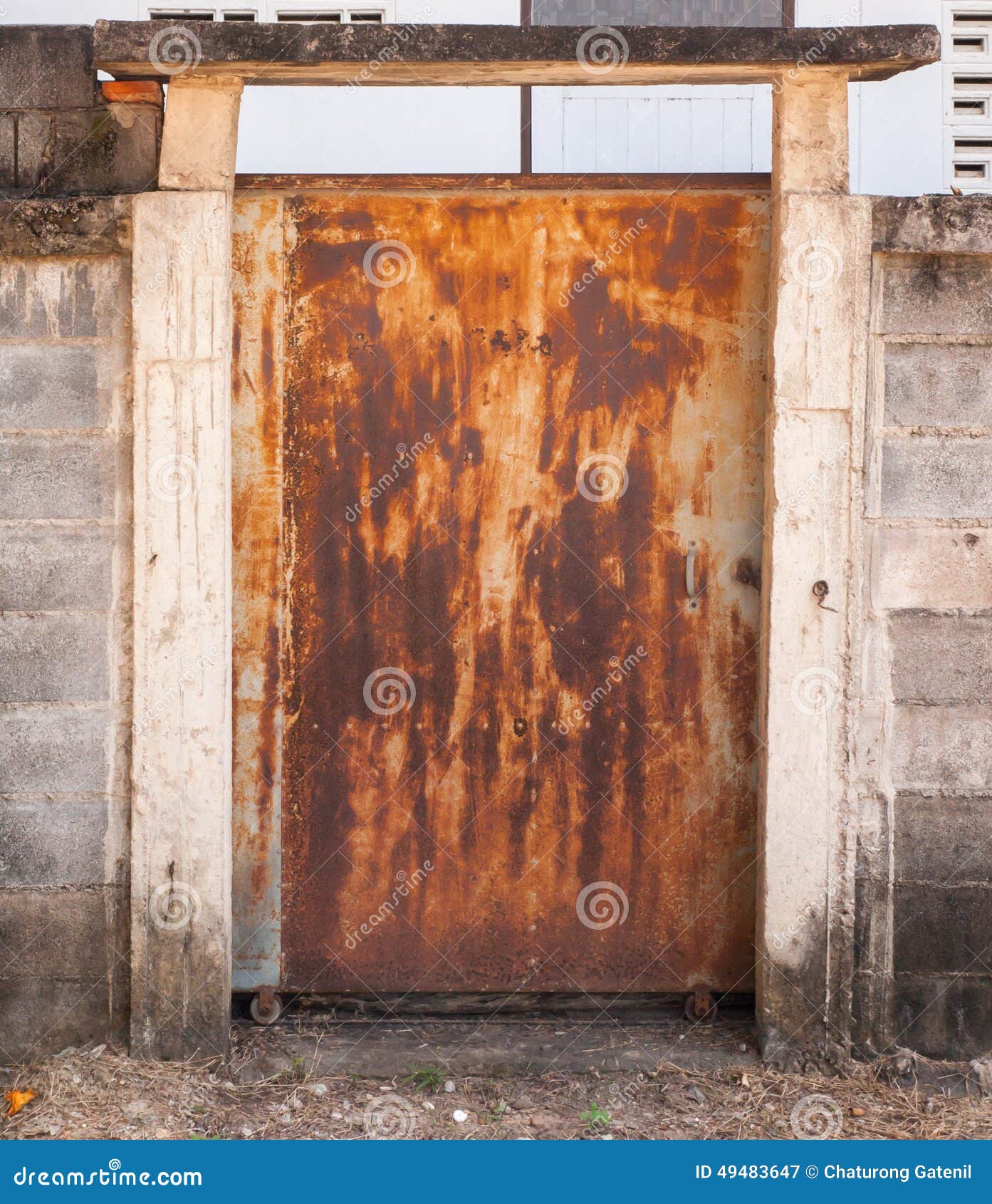 Old metal door with rusty stock image. Image of door - 49483647
