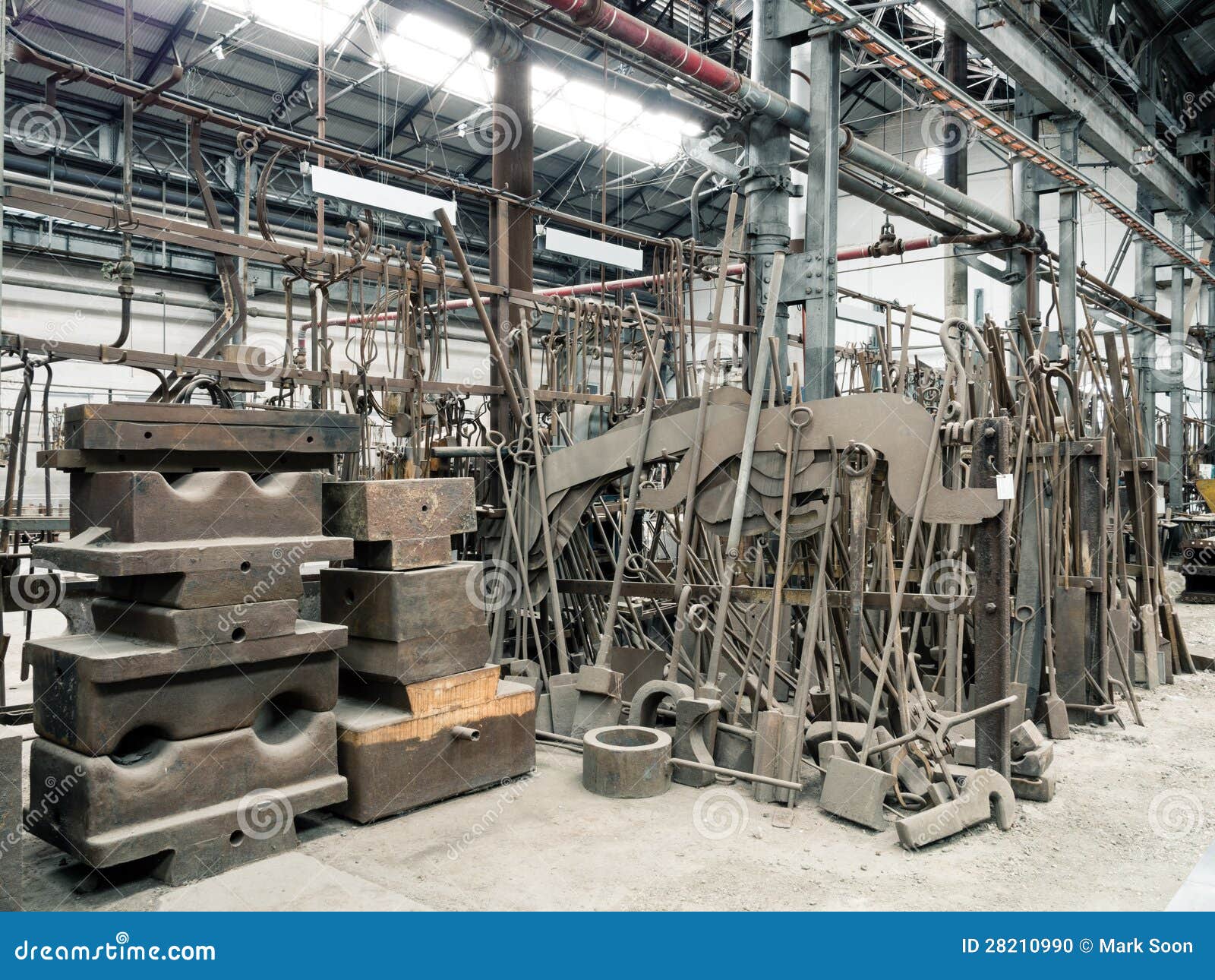 Old Metal Factory Racks stock photo. Image of spacious - 28210990