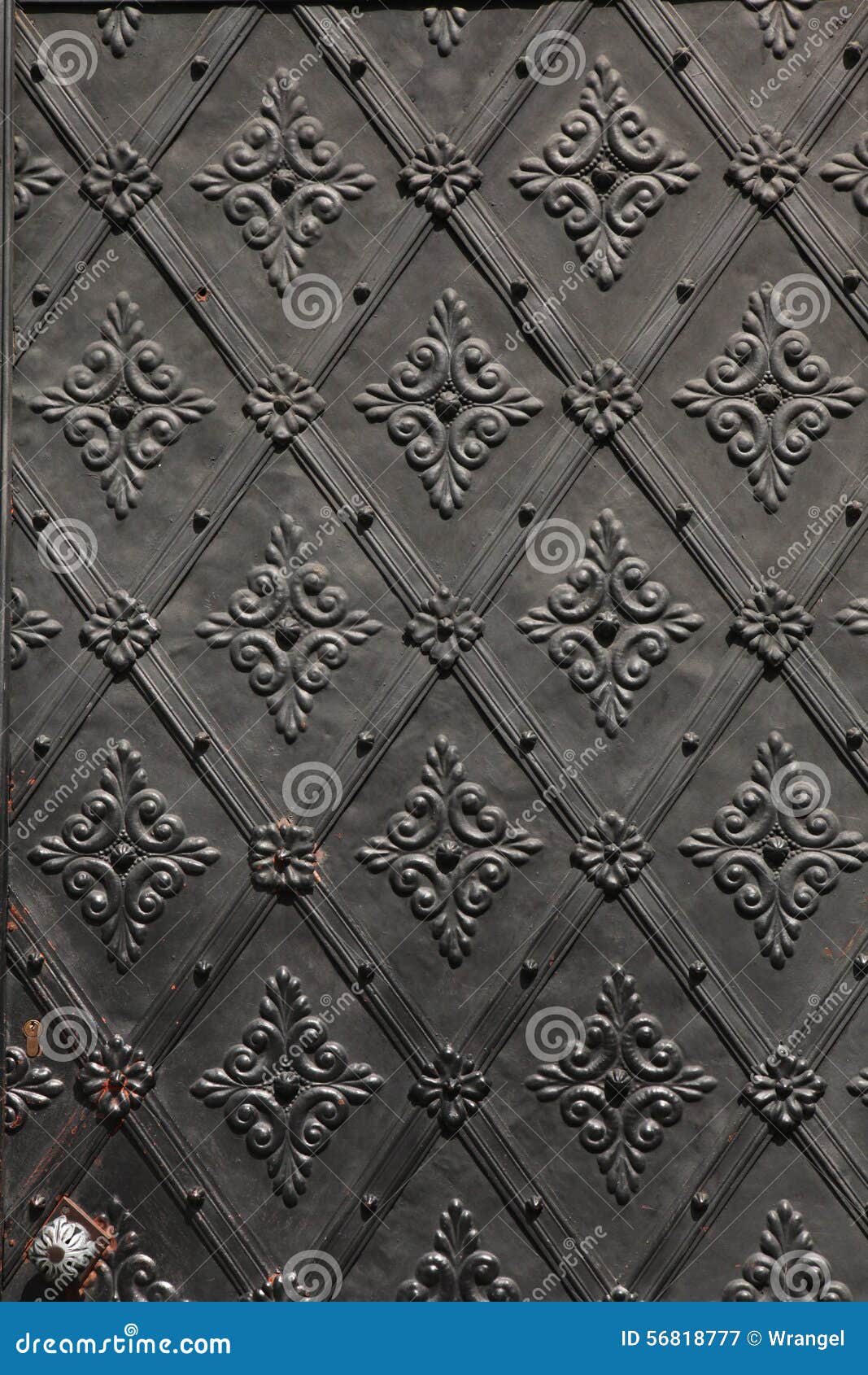 Old Metal Gate. Background Texture Stock Image - Image of metal, black ...