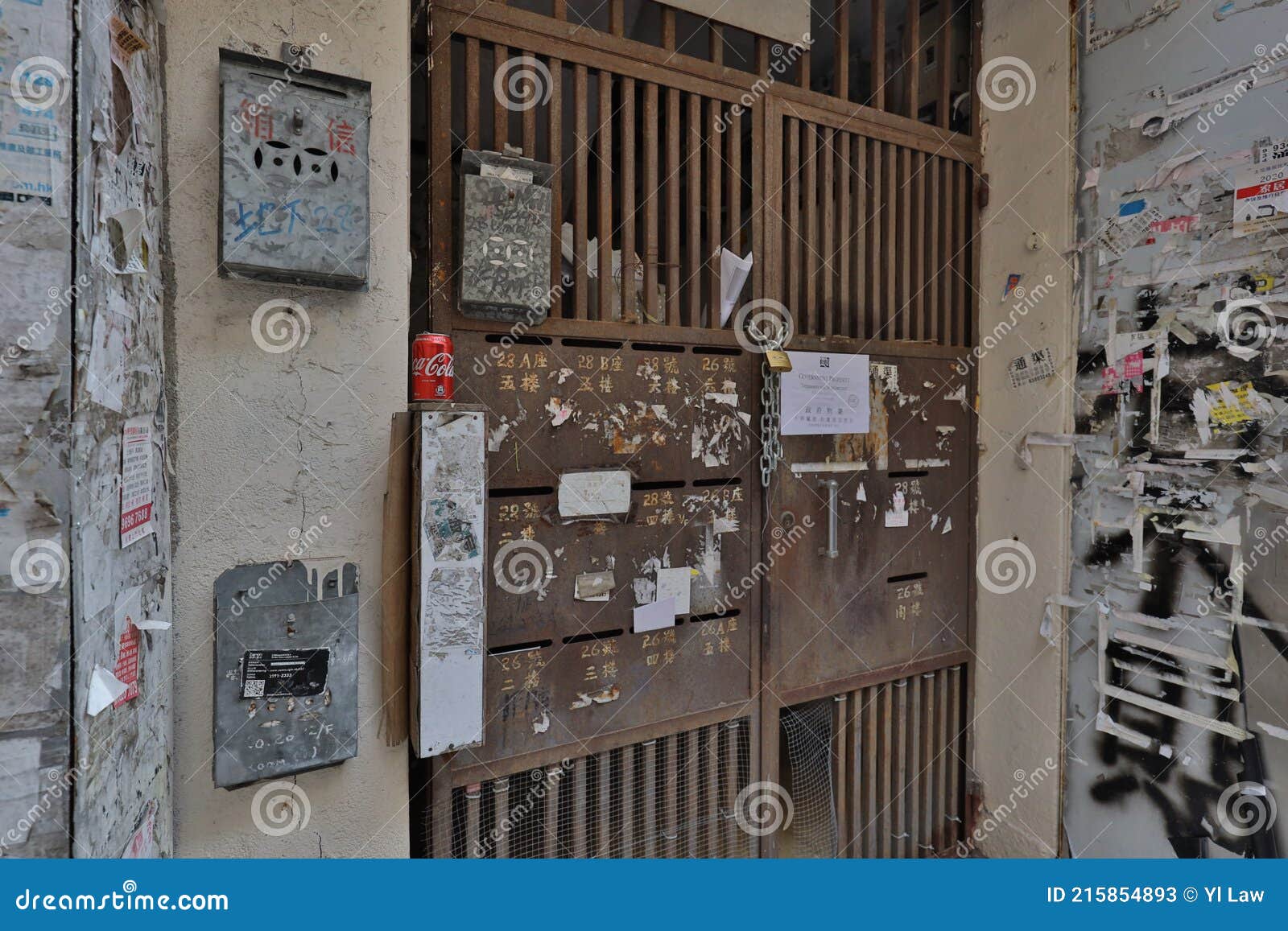 Old Metal Gate with Mailbox at Tong Lau 27 March 2021 Editorial Stock ...