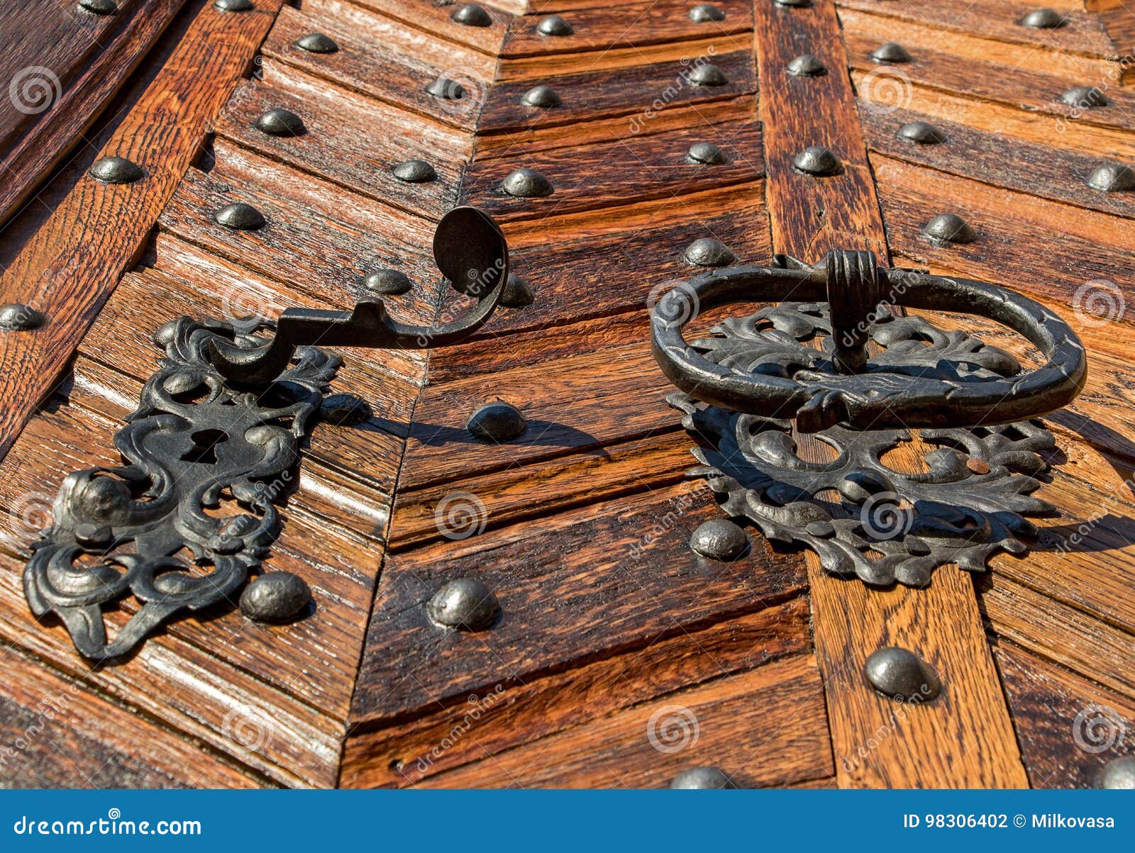 Old metal handle stock photo. Image of enter, craft, decorative - 98306402