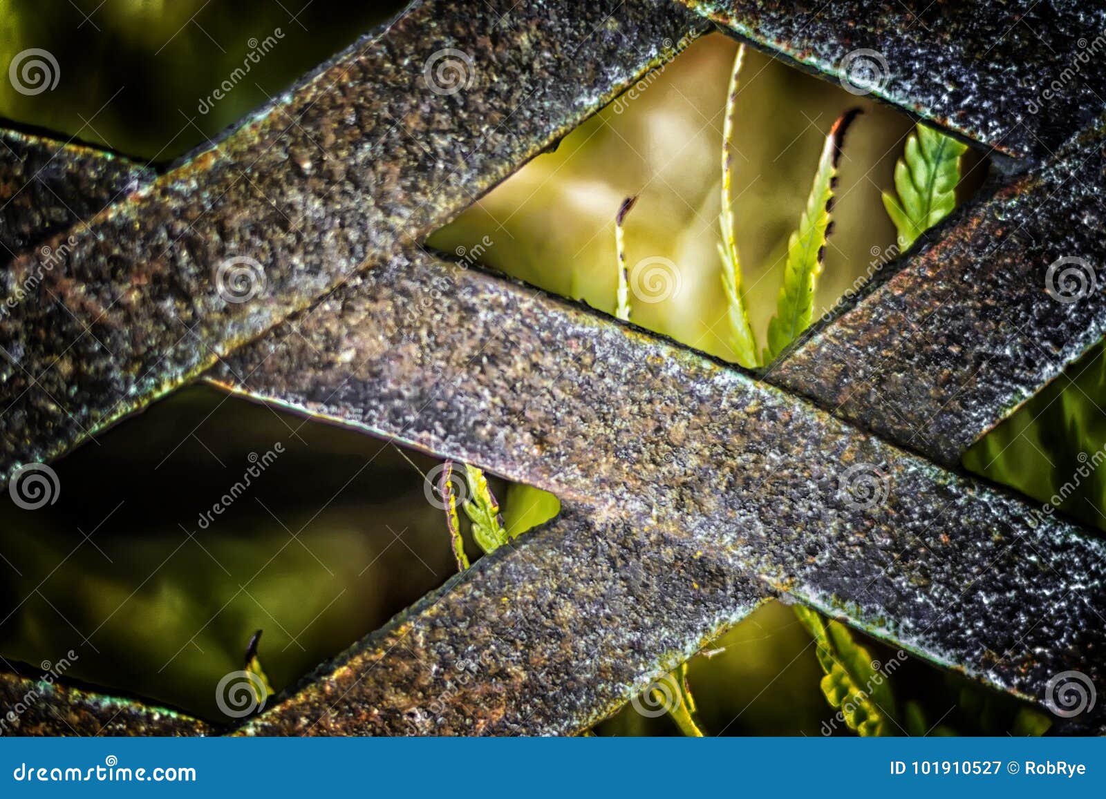 The Old Metal Handmade Back Texture of the Bench with Blurred Fe Stock ...