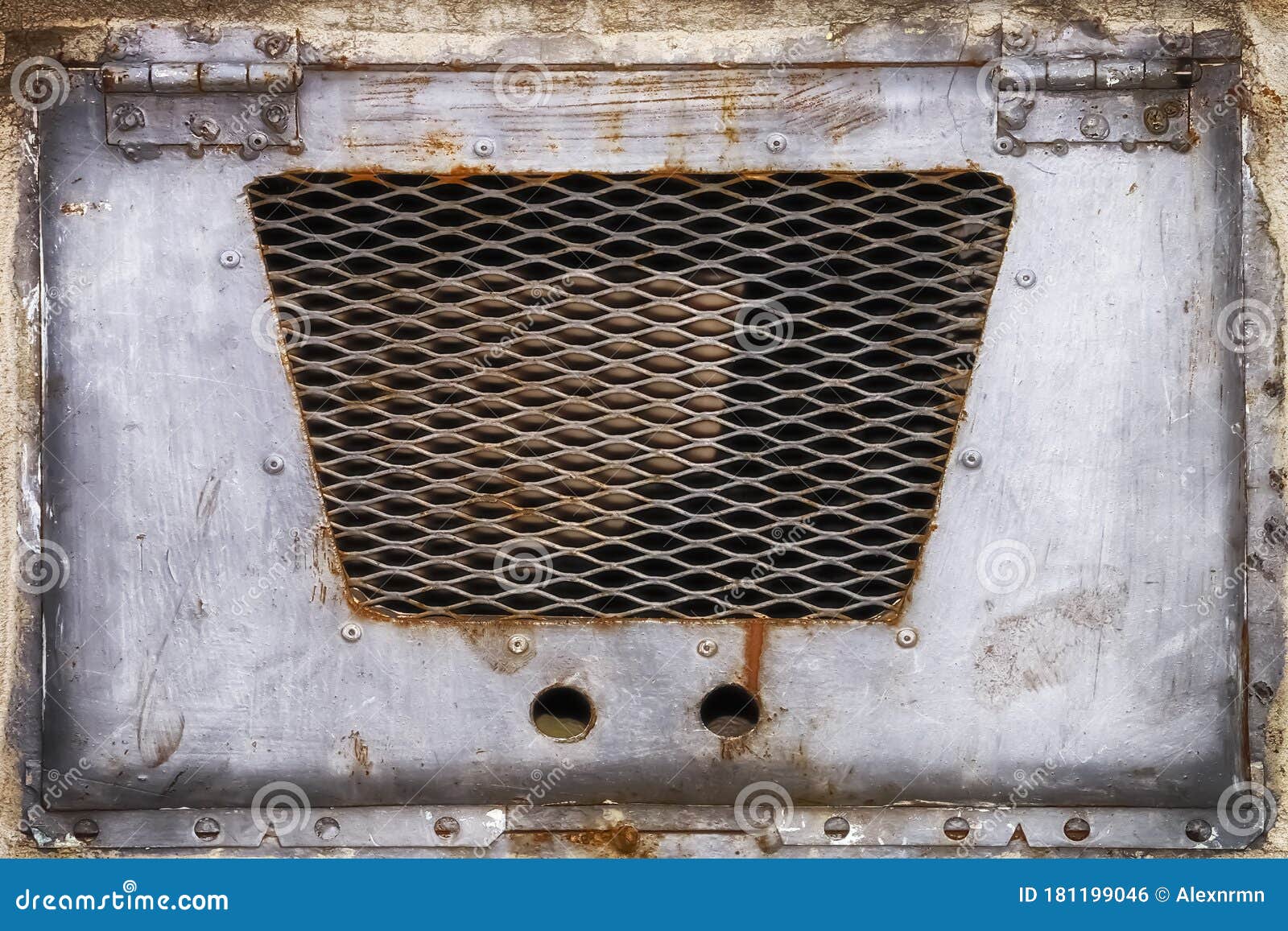 Old Metal Hatch on the Wall. Stock Photo - Image of pattern ...