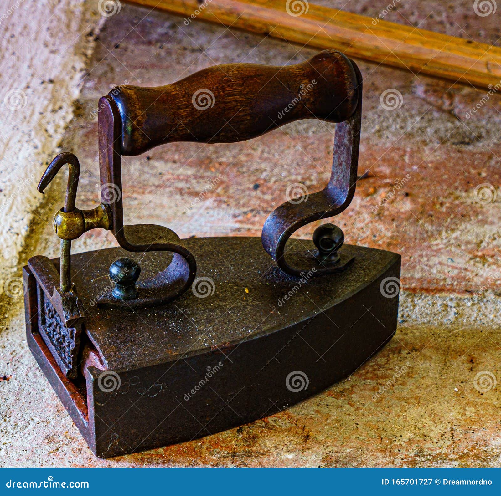 A Beautiful Old Metal Iron for Burning Coals Stock Image - Image of ...