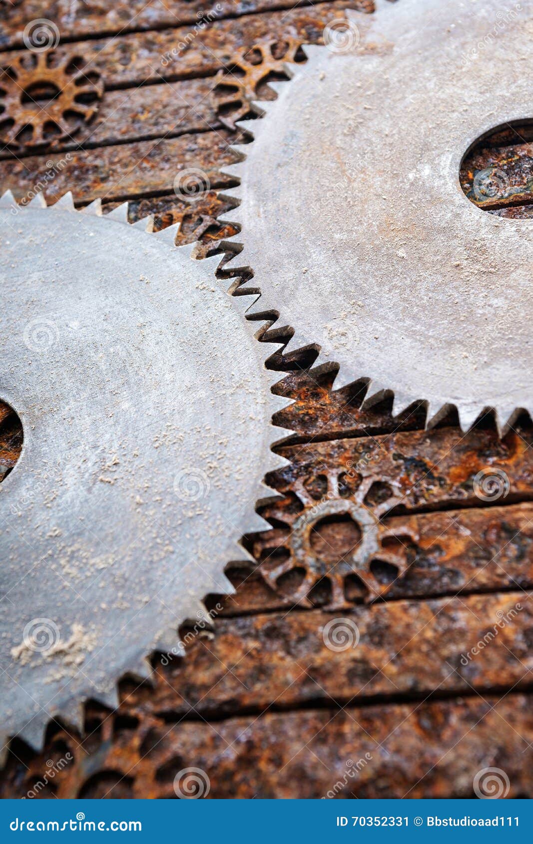 Old Metal Iron Rust Table and Circular Saws Stock Image - Image of ...