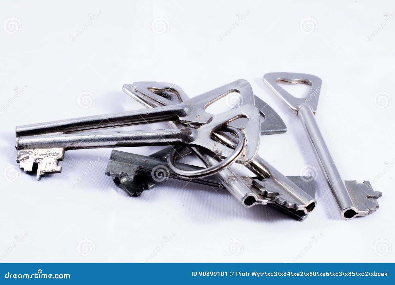 Old Metal Keys on a White Background Stock Image - Image of people ...