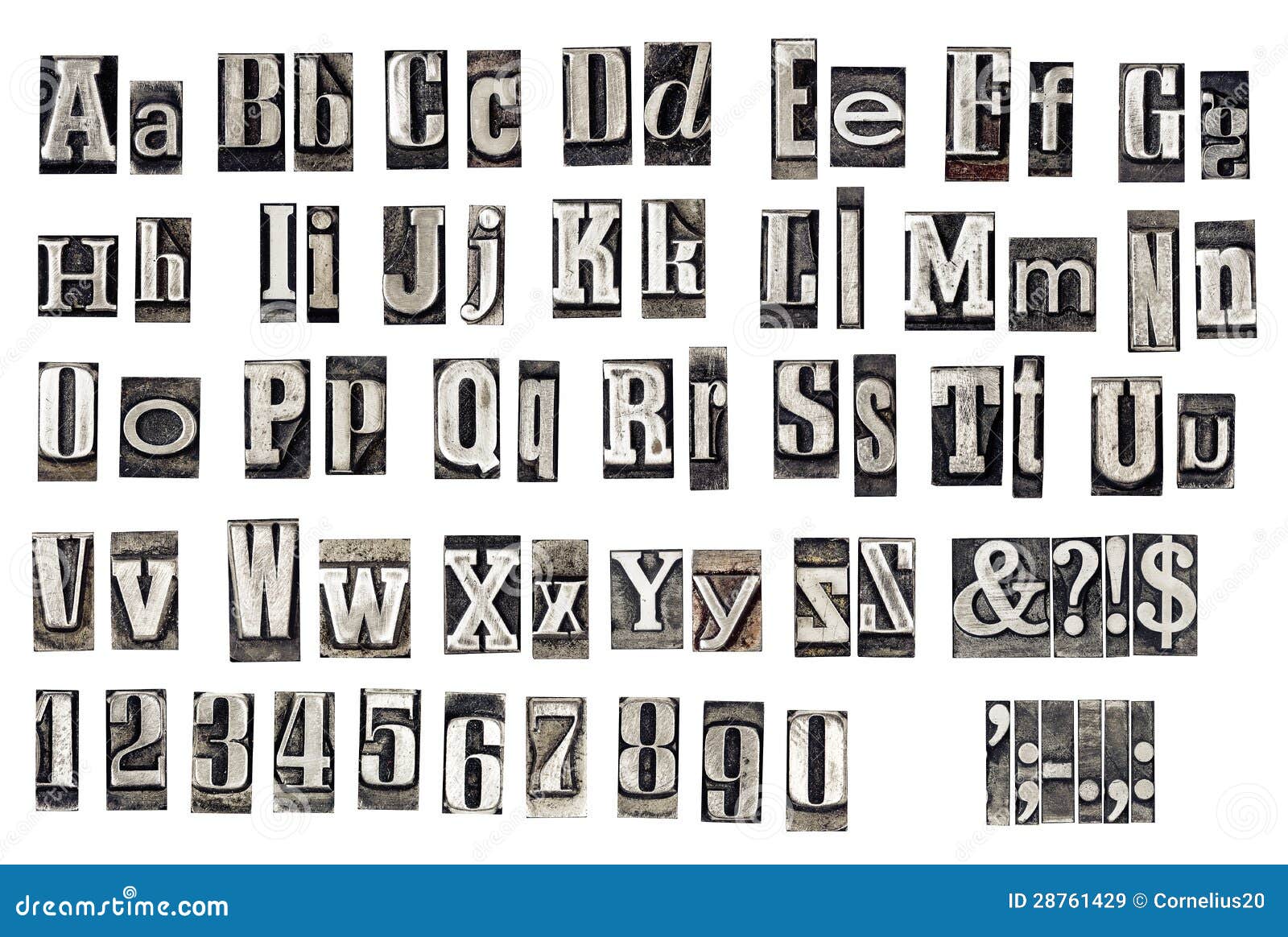 Old metal letters stock image. Image of print, grunge - 28761429