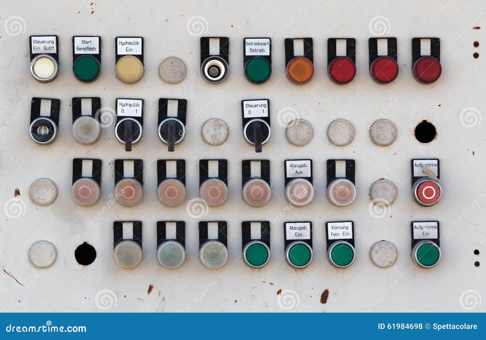 Old Metal Machine Control Panel Stock Photo - Image of finance ...