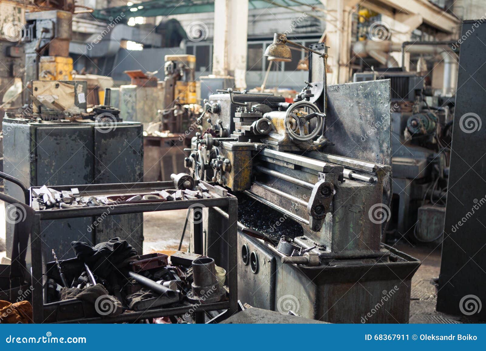 Old metal milling machine stock image. Image of lubrication - 68367911