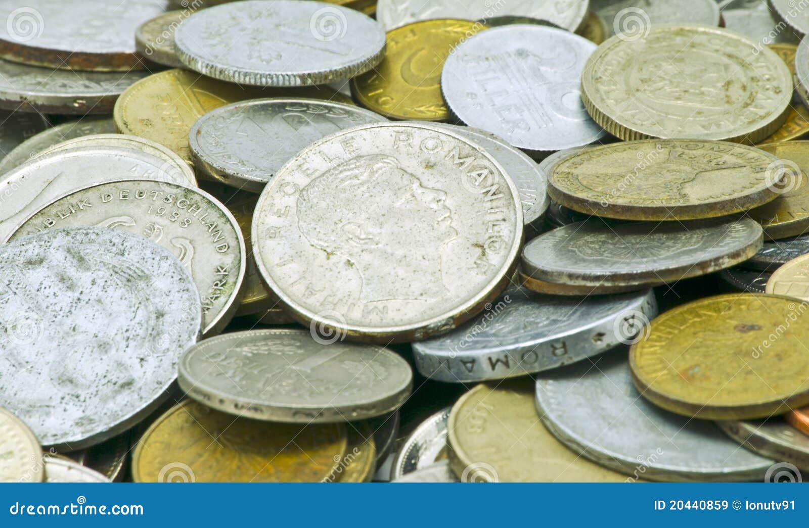 Metal Money, Various Coins, Lots Of Money, Coins. Stock Photography ...