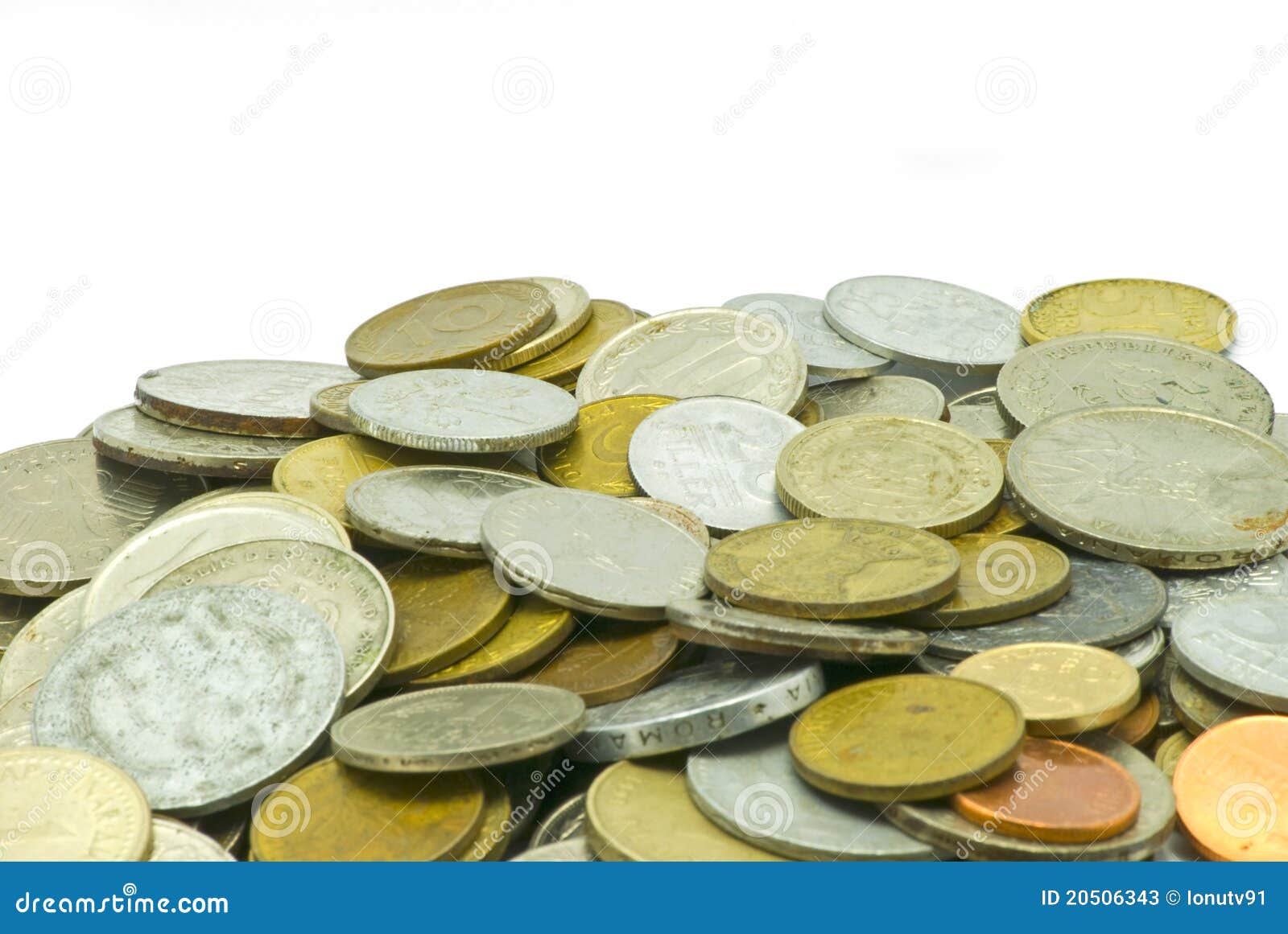 Metal Money, Various Coins, Lots Of Money, Coins. Stock Photography ...