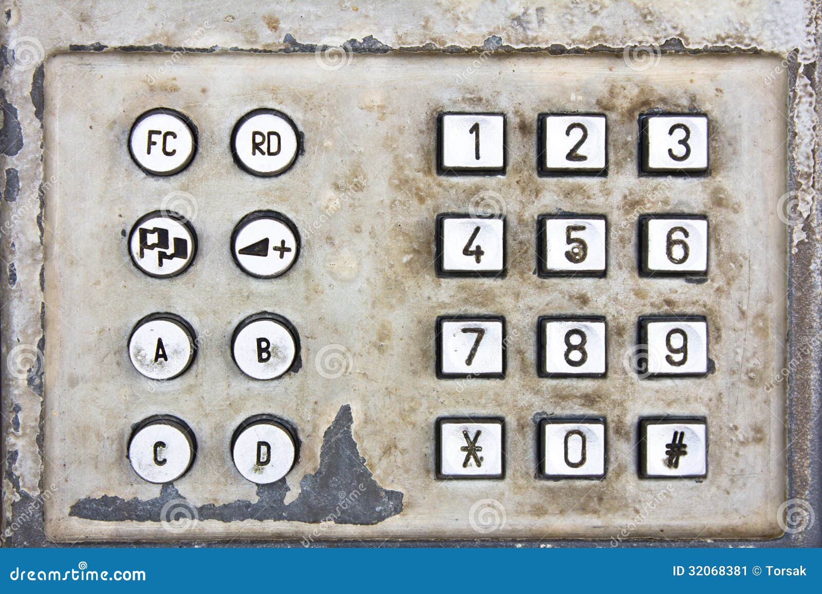 Old metal numeric keyboard stock image. Image of metallic - 32068381