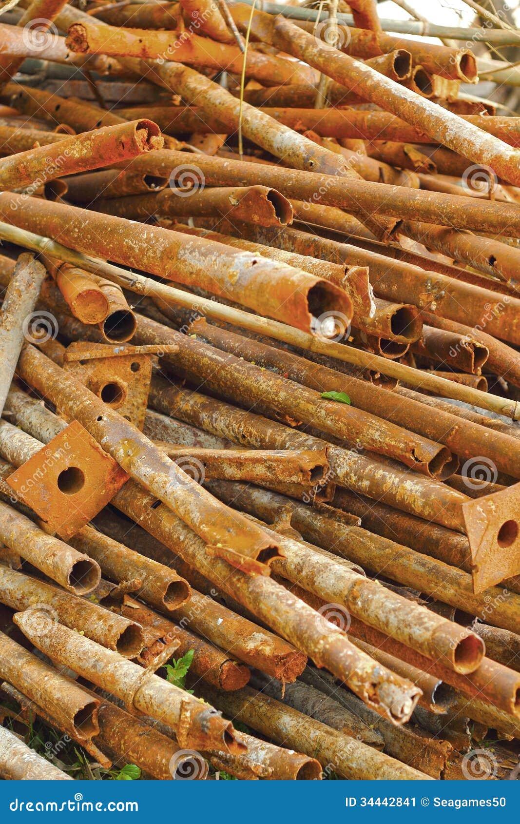 Old Metal Pipes - for Construction. Stock Image - Image of texture ...