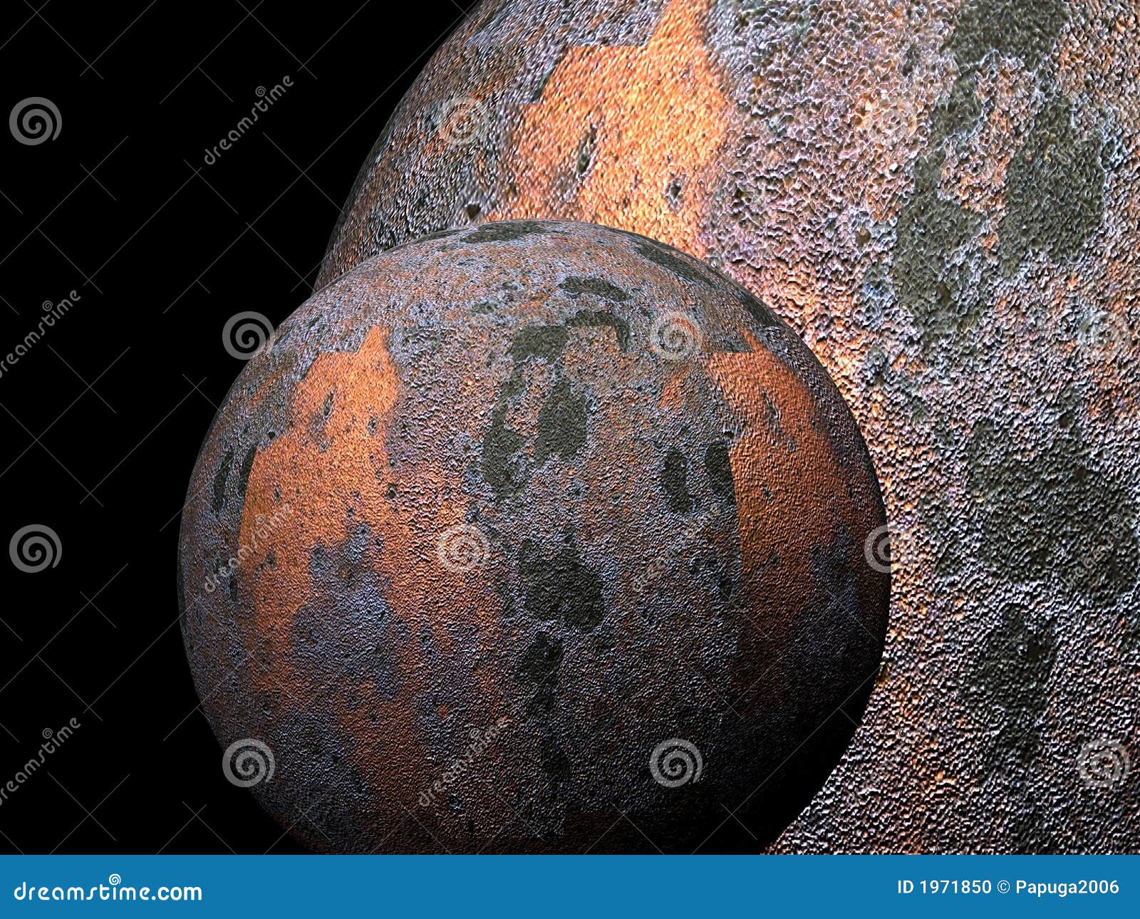 Old metal planets 3 stock illustration. Illustration of planet - 1971850