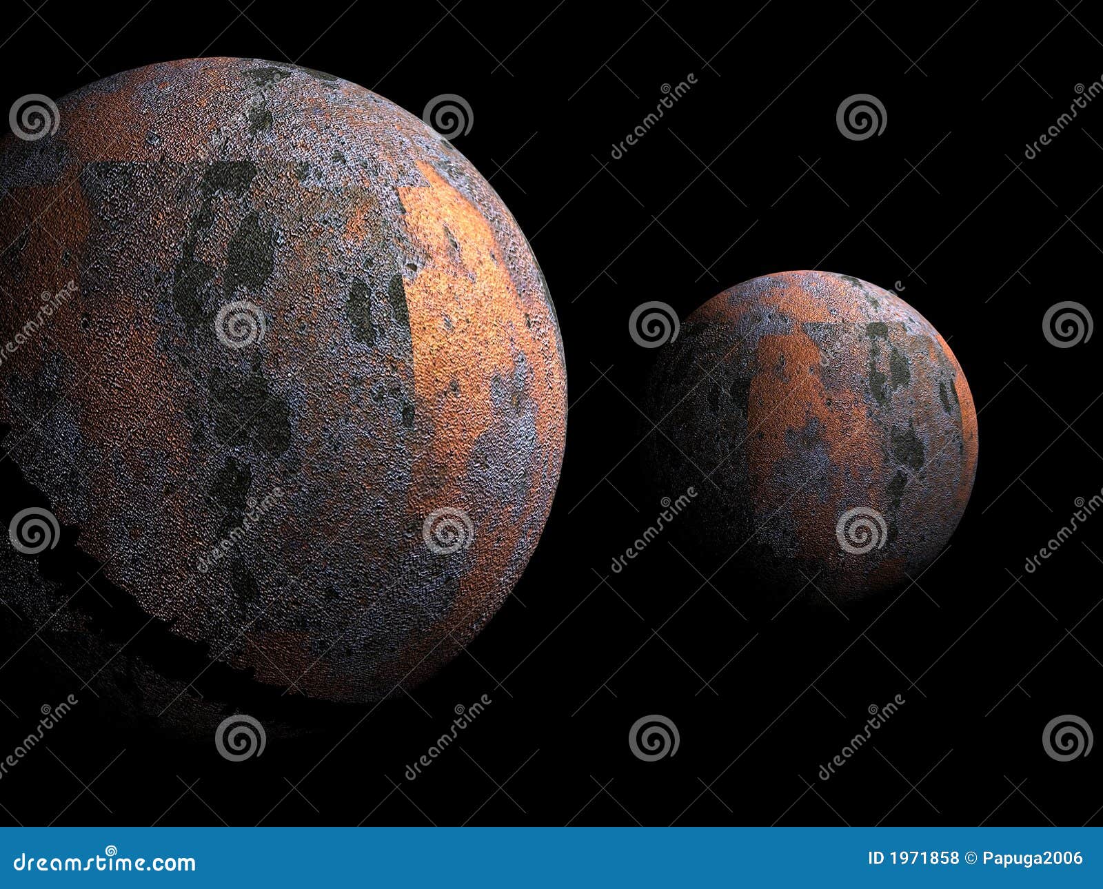 Old metal planets 4 stock illustration. Illustration of discover - 1971858