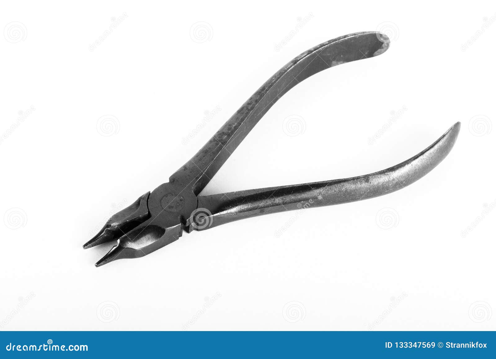 Old Metal Pliers on a Light Background Stock Image - Image of handle ...