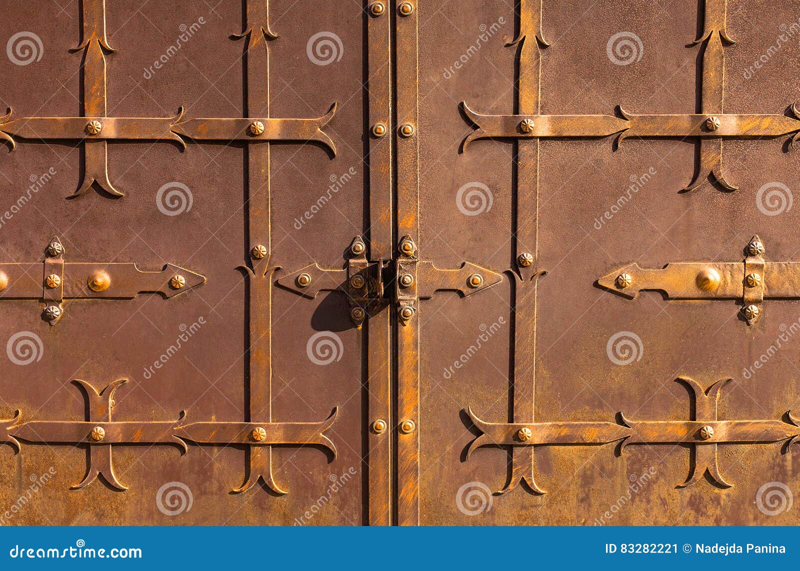 Old metal rusty door. stock image. Image of building - 83282221