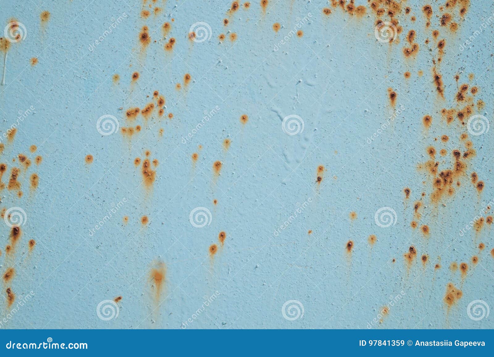 Old Metal Rusty Gate Painted with Blue Paint, Background Stock Image ...