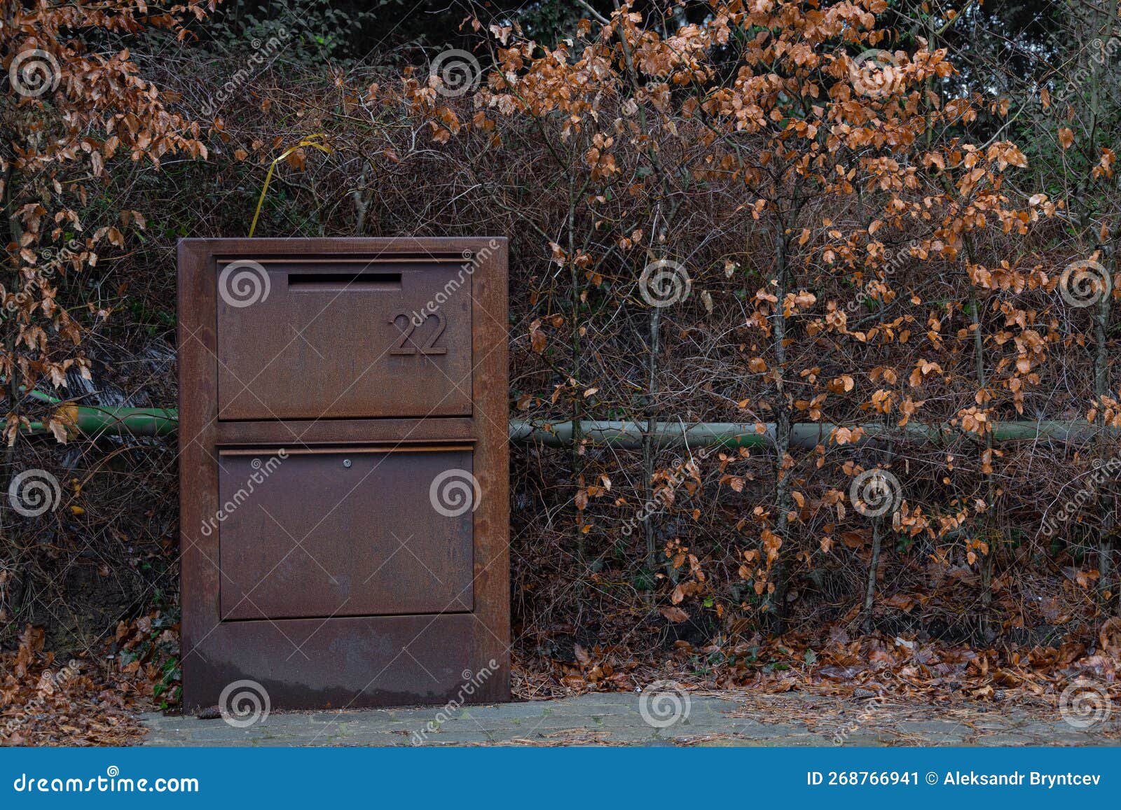 Old metal rusty mailbox stock image. Image of container - 268766941