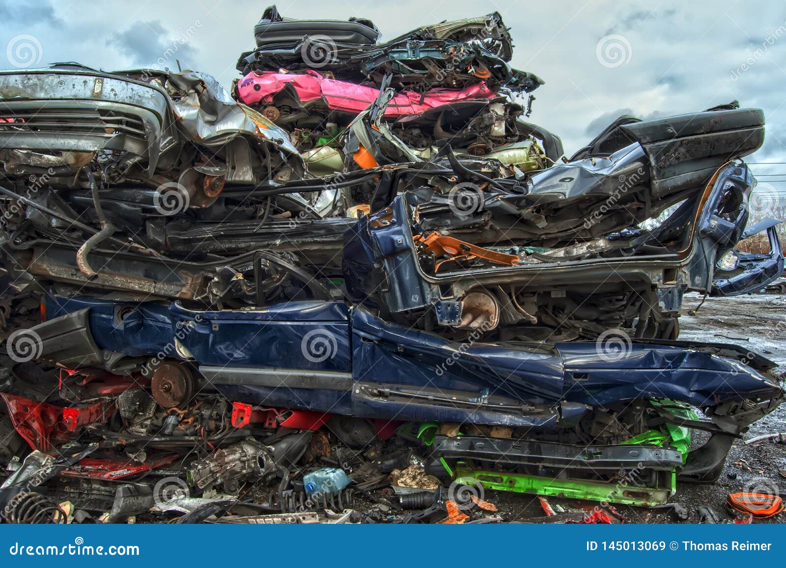 Old Metal on Scrapyard stock image. Image of recycling - 145013069