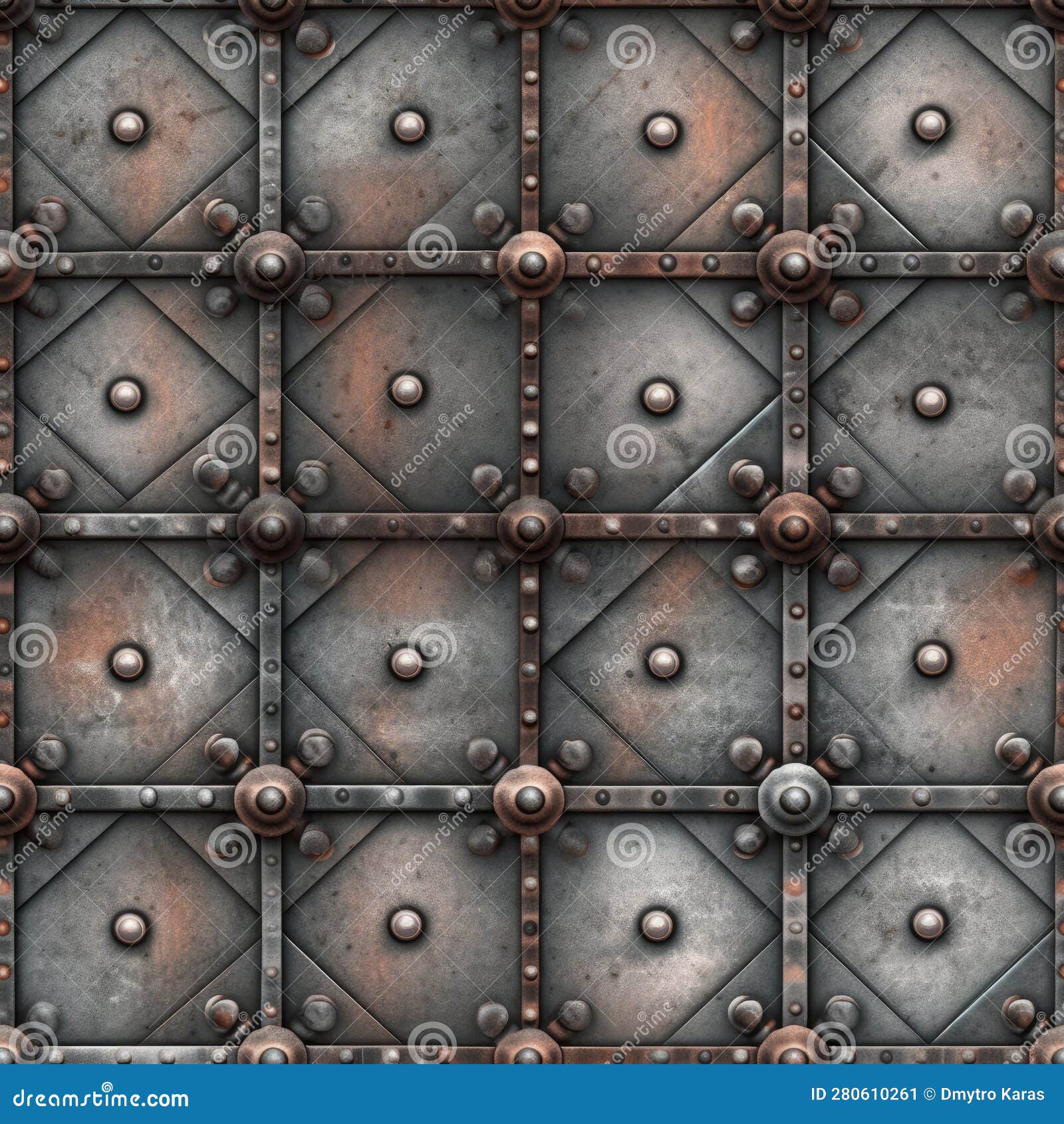 Old Metal Seamless Pattern. Stock Illustration - Illustration of ...