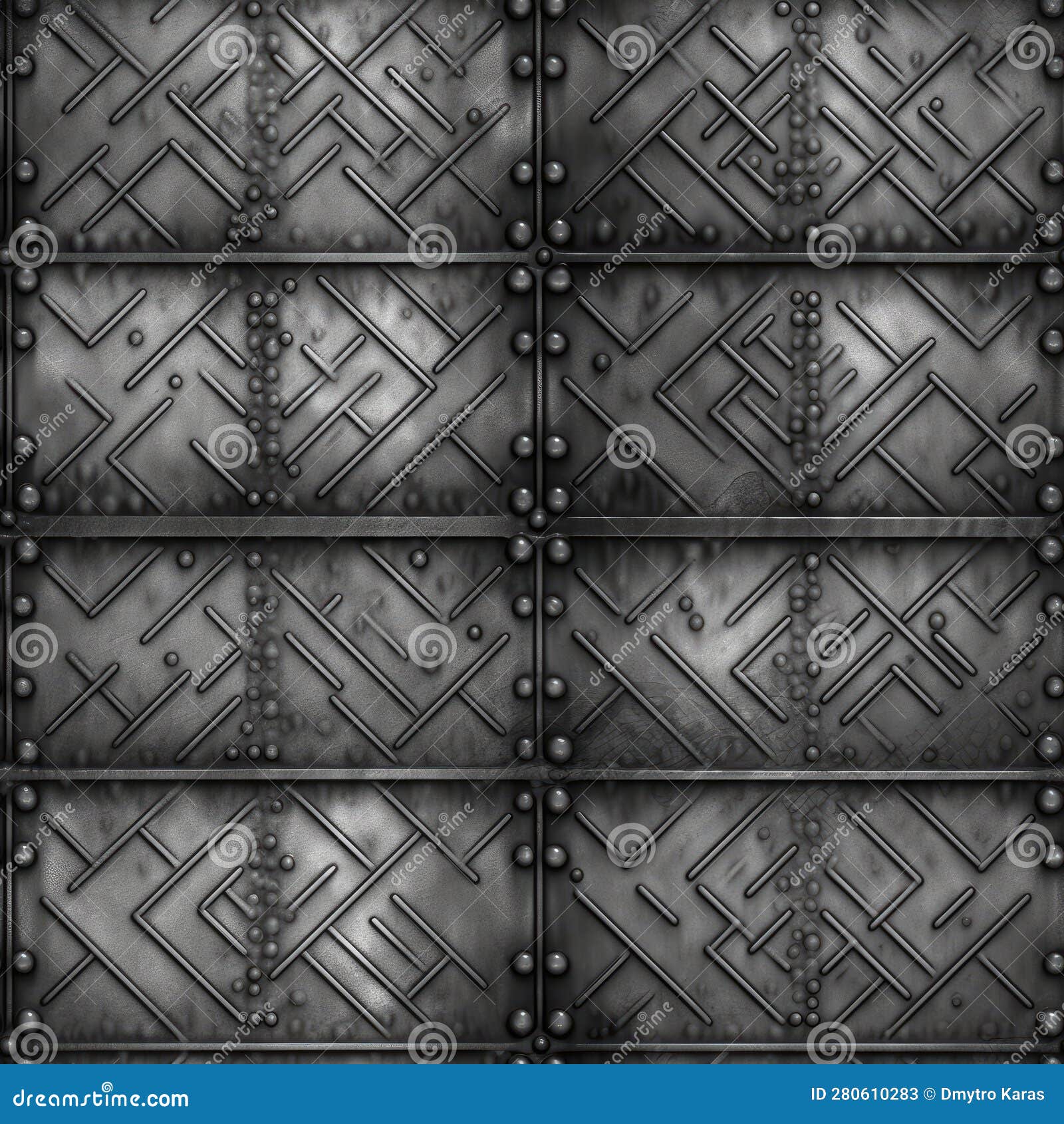 Old Metal Seamless Pattern. Stock Illustration - Illustration of wall ...