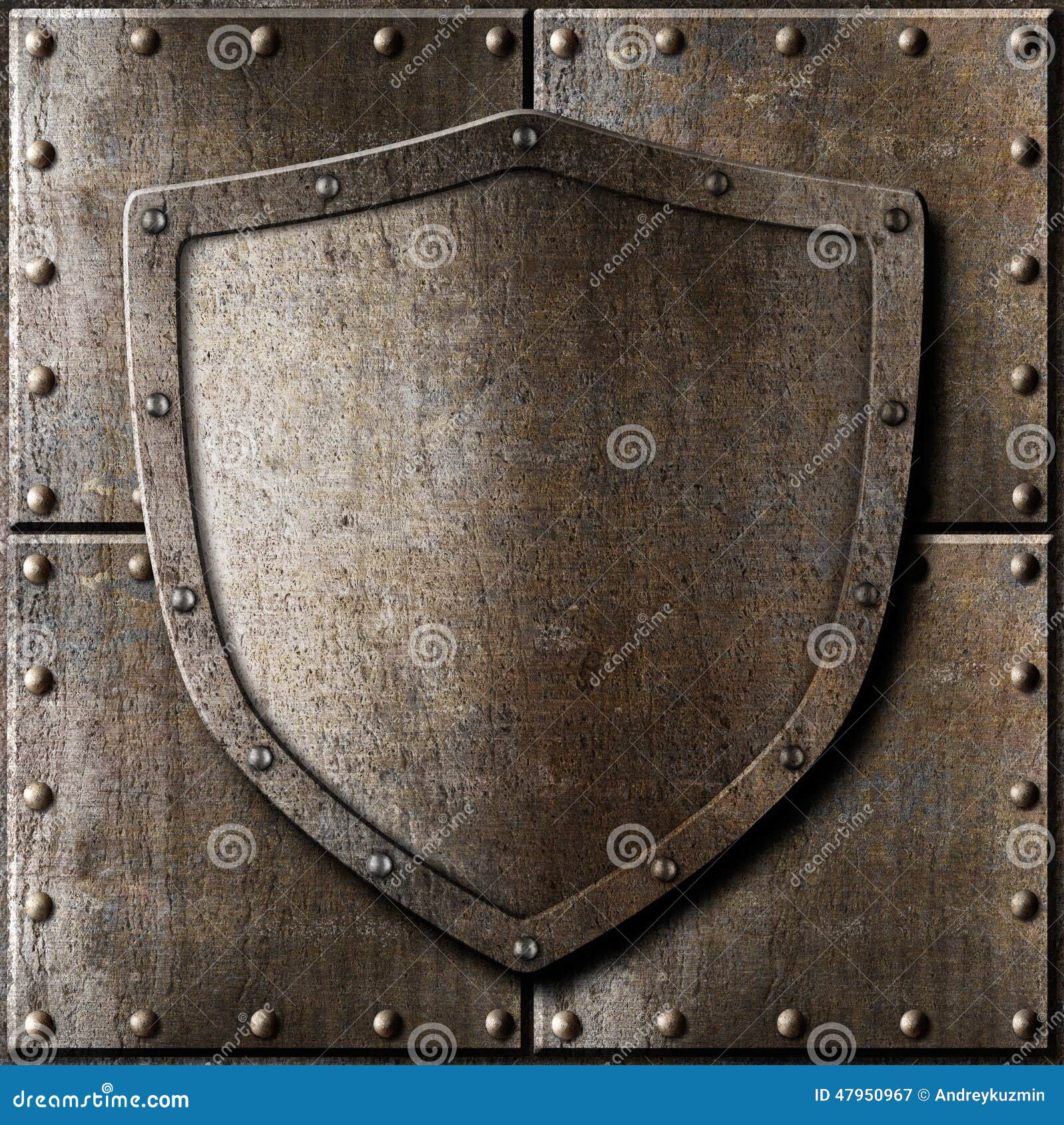 Old Metal Shield Over Armor Background Stock Image - Image of armour ...