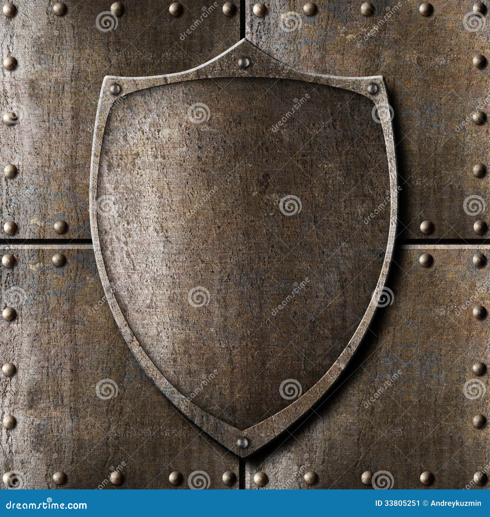 Old Metal Shield Over Armour Background Stock Image - Image of mesh ...