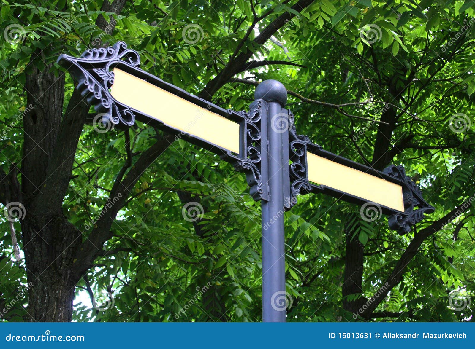 Old metal sign post stock image. Image of empty, decorative - 15013631