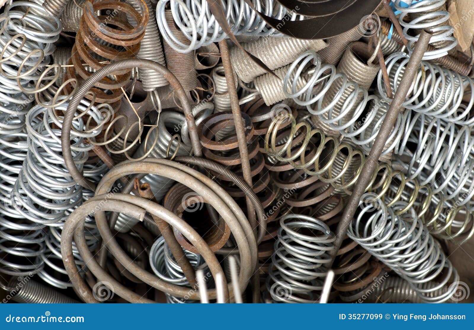 Old Metal Springs Isolated On White Background Stock Photo ...