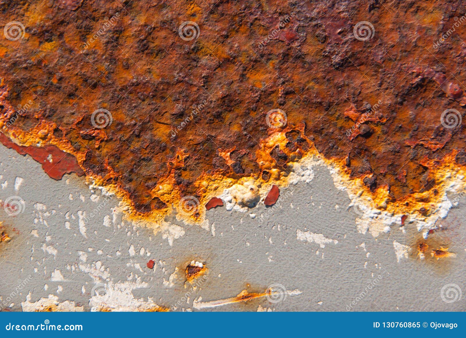 Old Metal Surface Painted Chipped and Rusted Stock Image - Image of ...