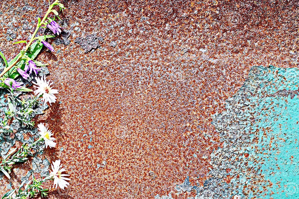 Old Metal Surfaces Covered with Rust and Paint Residue. Rust Patterns ...