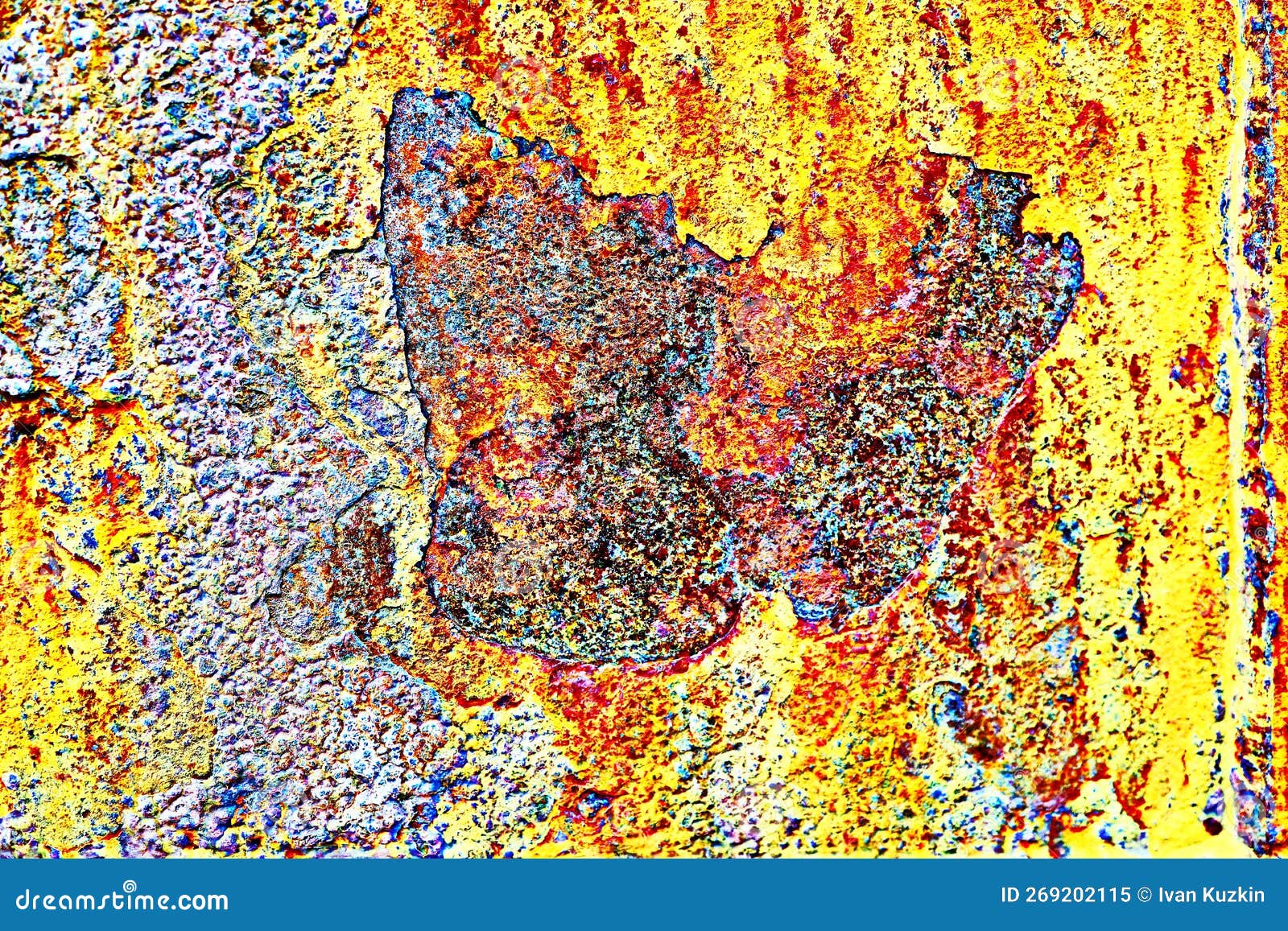 Old Metal Surfaces Covered with Rust and Paint Residue. Rust Patterns ...