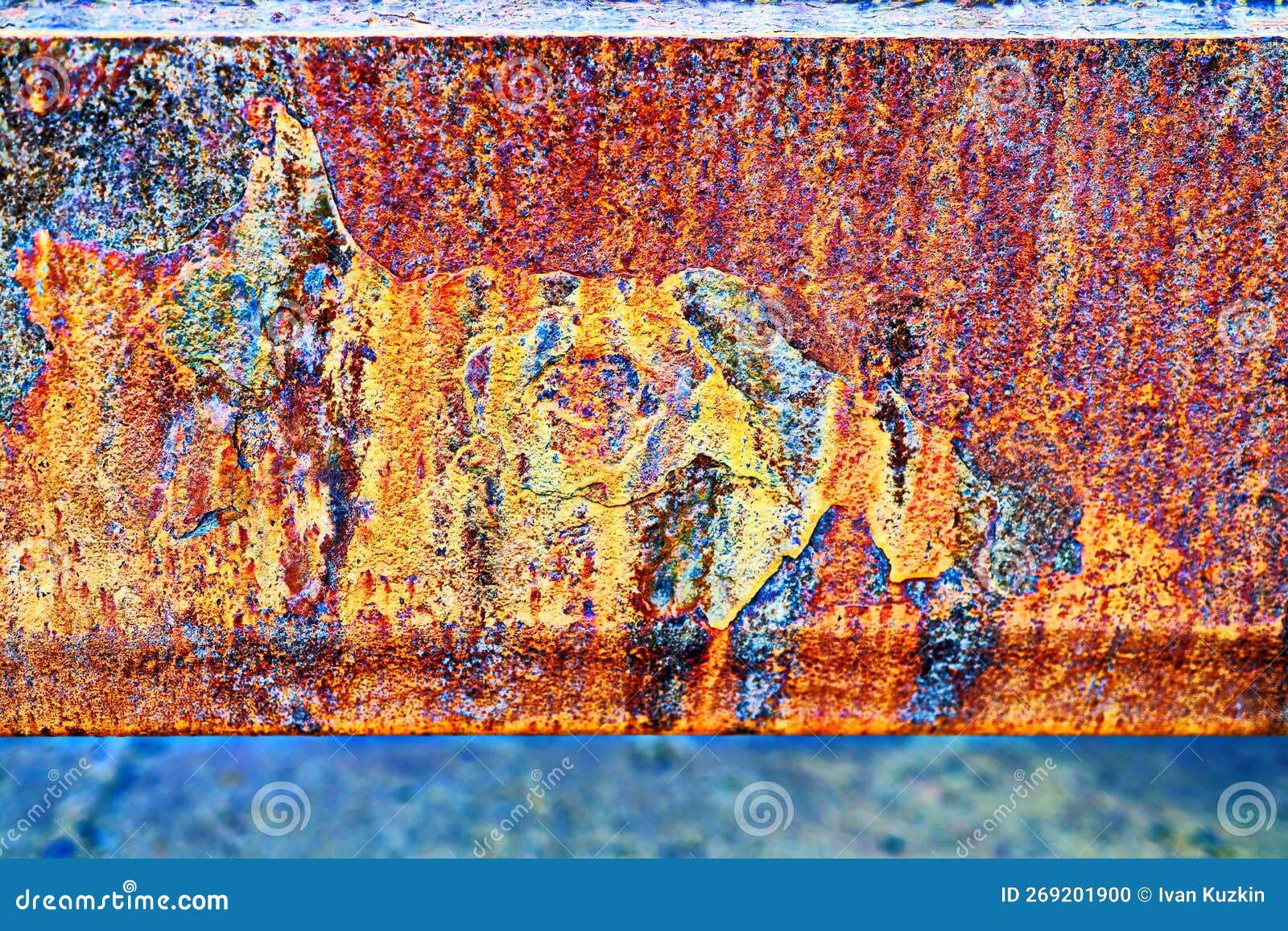 Old Metal Surfaces Covered with Rust and Paint Residue. Rust Patterns ...