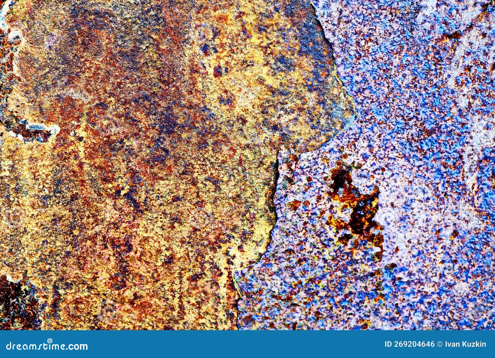 Old Metal Surfaces Covered with Rust and Paint Residue. Rust Patterns ...