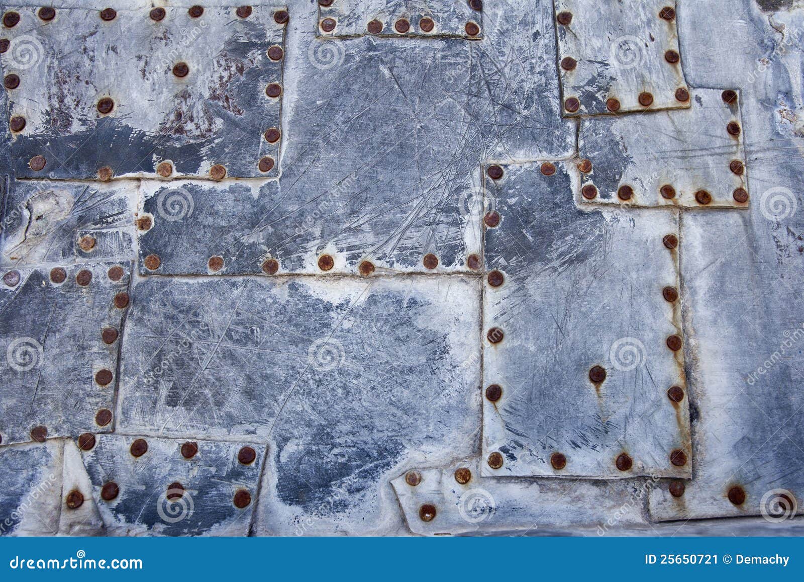 Old Metal Texture with Rivets Stock Image - Image of patched, nailed ...