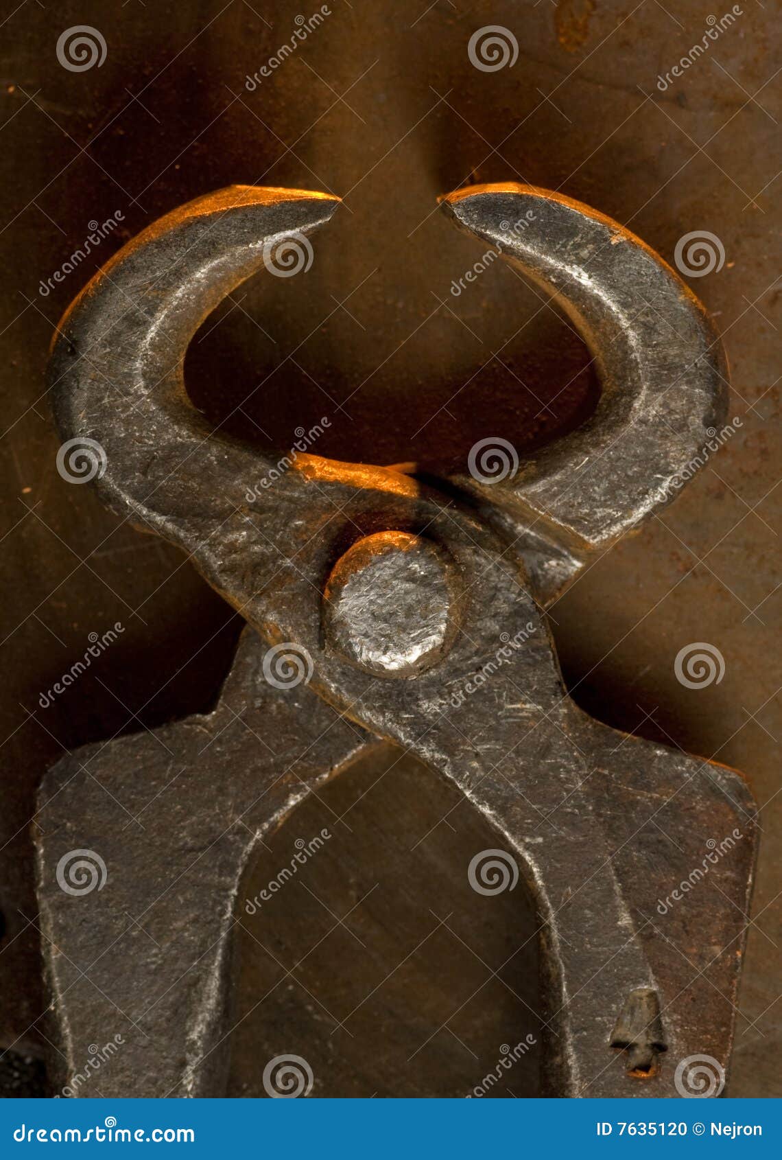 Old metal tongs stock photo. Image of rust, heavy, metal - 7635120