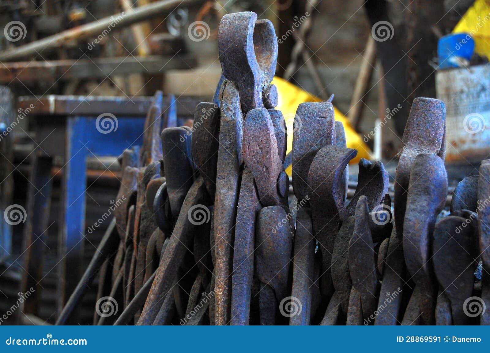 Old metal tools at forge stock image. Image of shop, stithy - 28869591