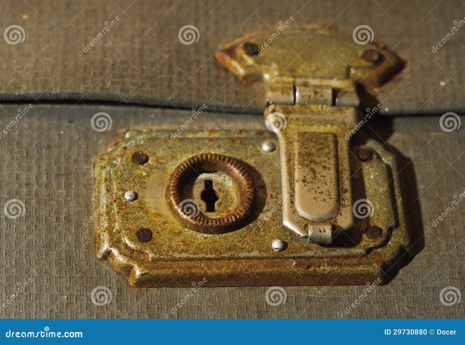 Old Vintage Lock on a Bag. Memory of the Past Stock Photo - Image of ...