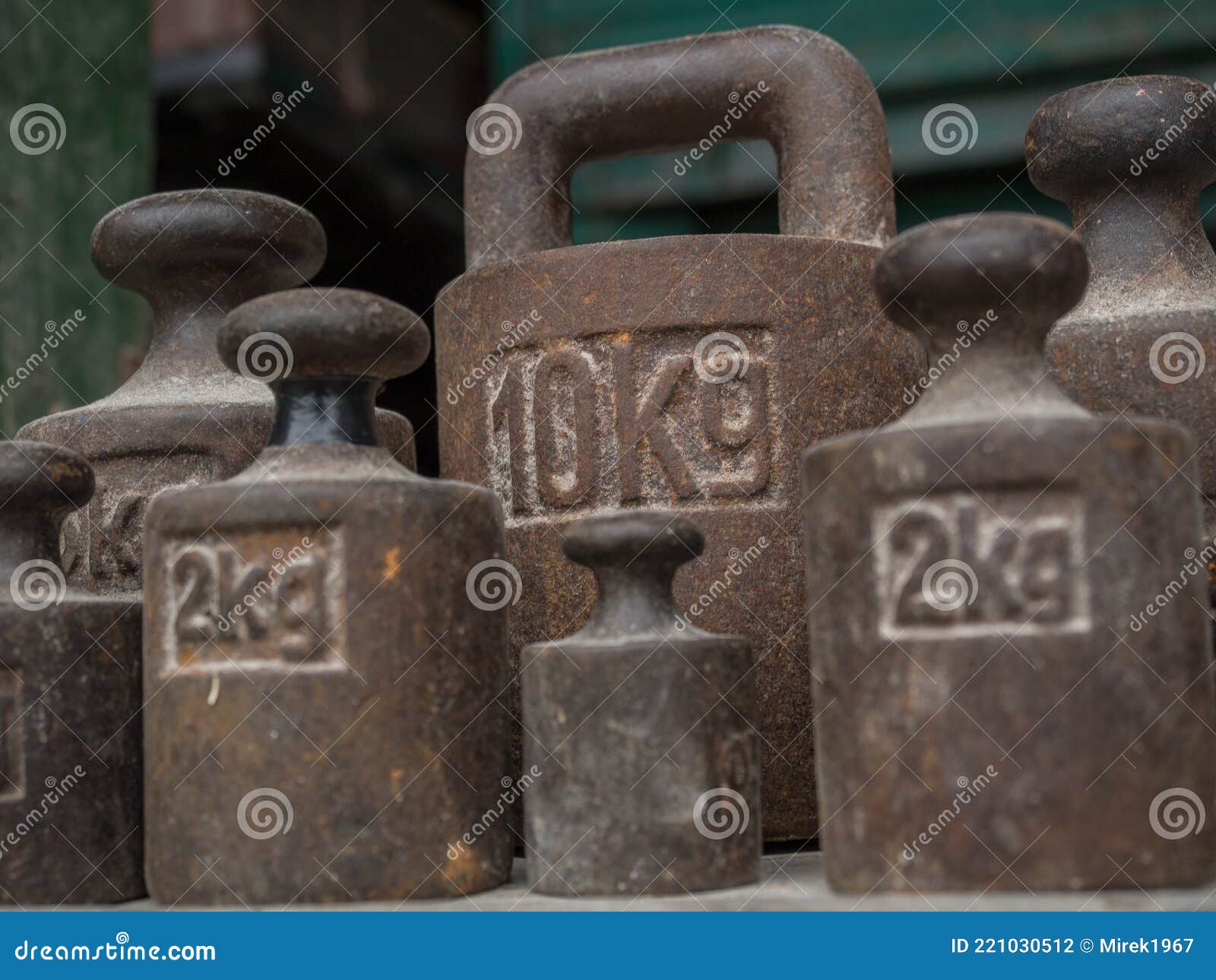 Set Of Metal Weights For Scales On White Background. For The ...