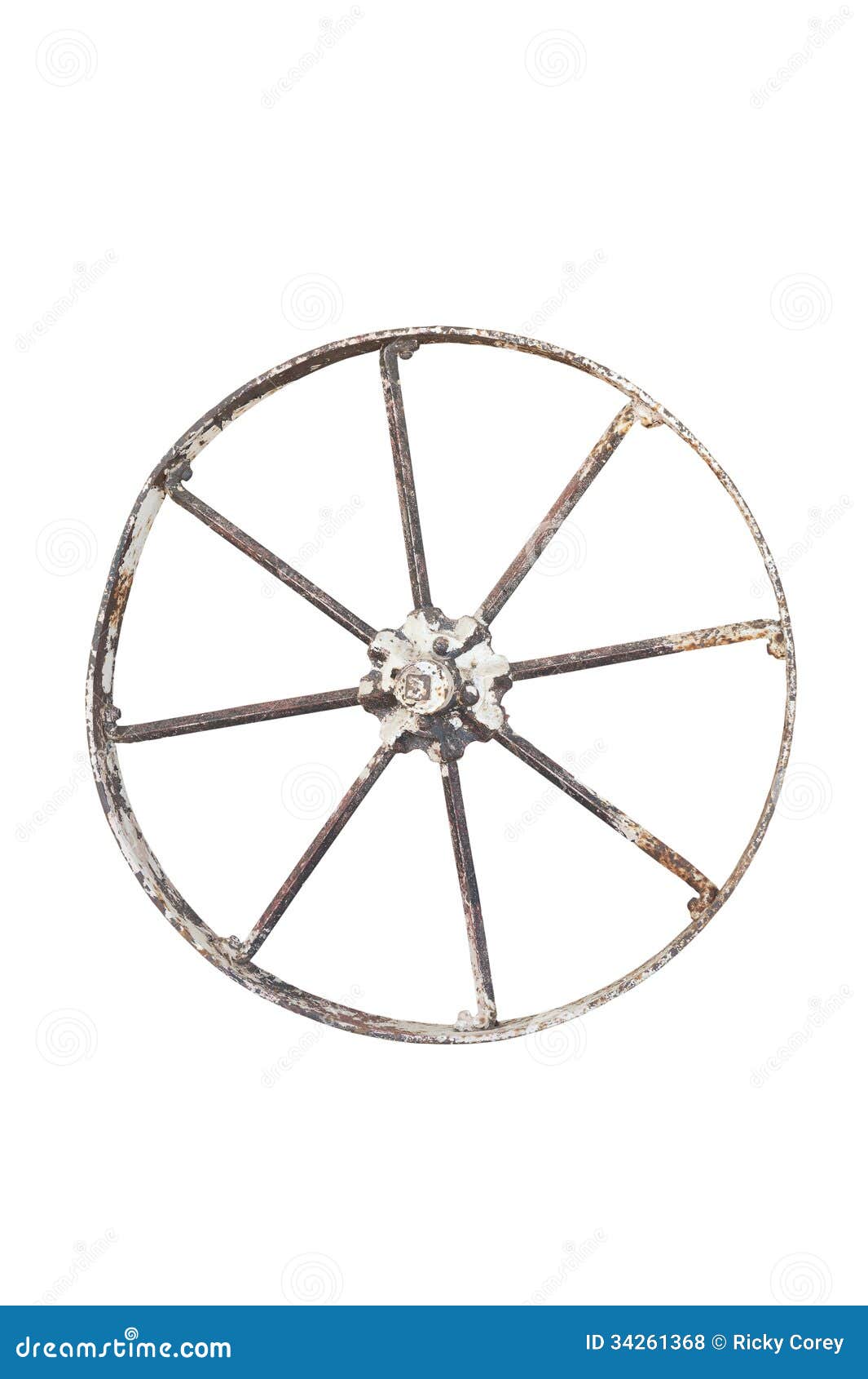 Old metal wheel stock photo. Image of weathered, isolated - 34261368